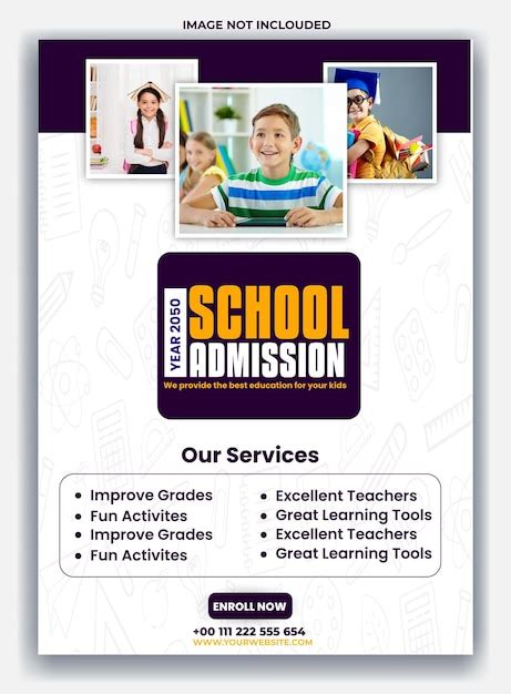 School Registration Flyer Vectors And Illustrations For Free Download