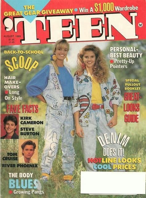 Aug 1989 80s And 90s Fashion 80s Fashion Teen Magazine