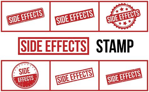 Side Effects Rubber Stamp Set Vector 23393004 Vector Art At Vecteezy