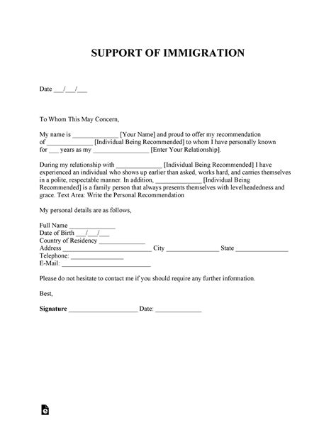 36 Free Immigration Letters Character Reference Letters For Immigration