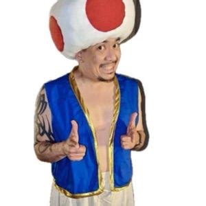 Toad Costume Handmade Vest Pants And Mushroom Cap Super Mario