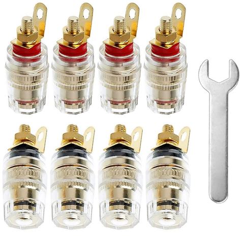 Xiatiaosann 8pcs 4mm Banana Plug Socket Binding Post Speaker Terminal
