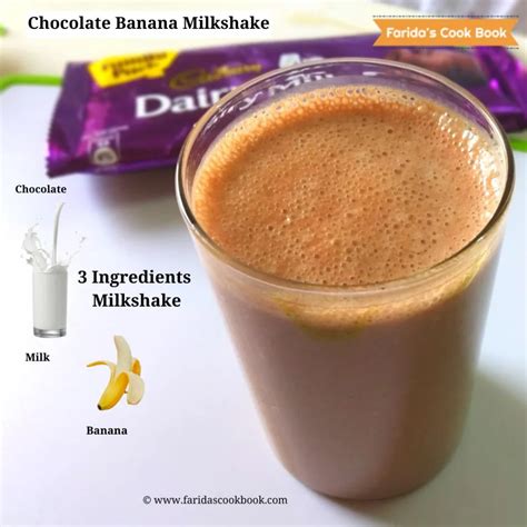 Chocolate Banana Milkshake Recipe Chocolate Shake Banana Shake
