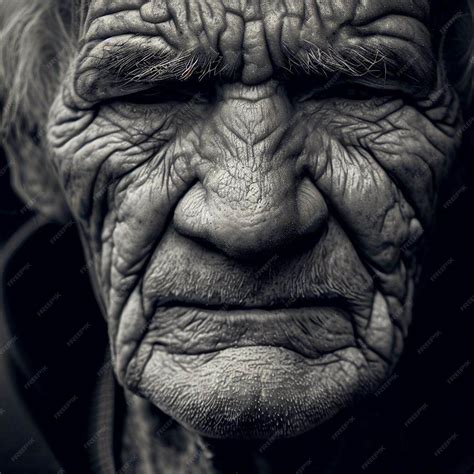 Premium Ai Image Old Wrinkled Man
