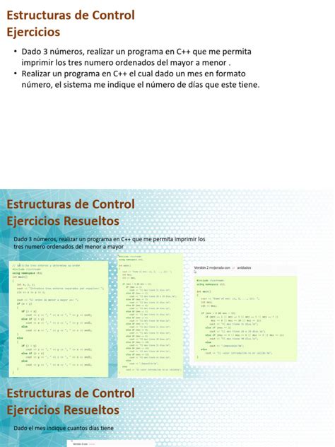 Estructuras De Control Continuidad Pdf Flujo De Control Programación De Computadoras