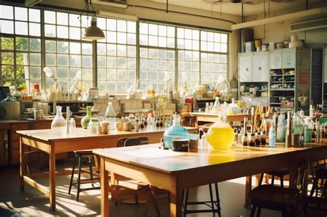 Classroom With A Science Corner Premium Ai Generated Image