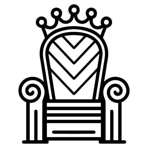 Throne Icon Vector Glyph Royal Style Furniture 24679683 Vector Art At
