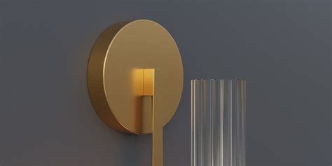 Modern Fluted Glass Wall Sconce Superhive Formerly Blender Market