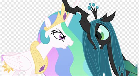 Queen Chrysalis And Princess Celestia Kiss