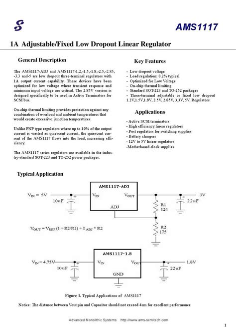 Unlocking The Power A Comprehensive Guide To The Ams1117 5v Datasheet