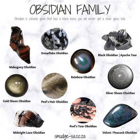 Obsidian Crystals Meaning Obsidian Colors Obsidian Types Chart What