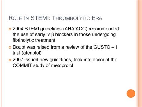 Beta Blockers In Stemi Pptx