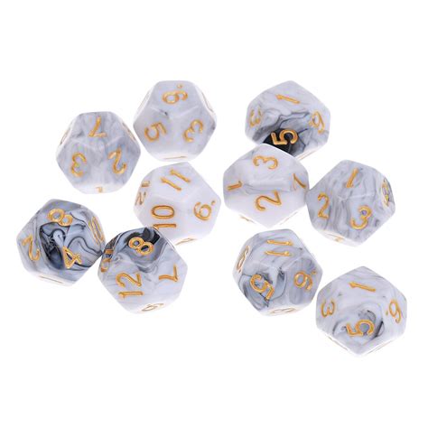 10pcs 12 Sided Dice D12 Polyhedral Dice For Roley Grandado