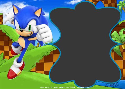 Printable Sonic Invitation Template