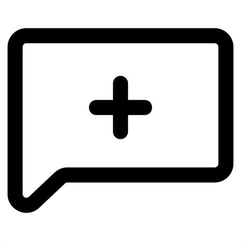 A Speech Bubble With A Plus Sign On It 65451355 Vector Art At Vecteezy
