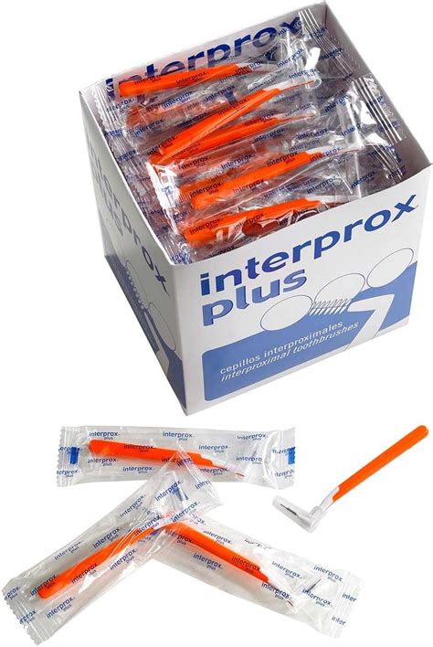 Interprox Plus Interdental Brushes Box Of 100 Orange Super Micro