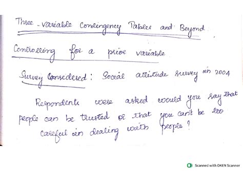 Unit 5 Three Variable Contingency Table Three Condingency Pables And