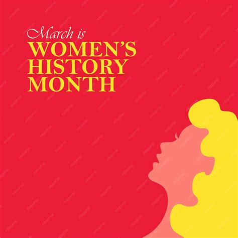 Premium Vector Womens History Month Poster Template