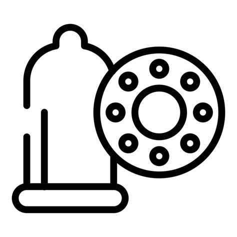 Condom Pills Icon Outline Vector Gender Advice 15100906 Vector Art At