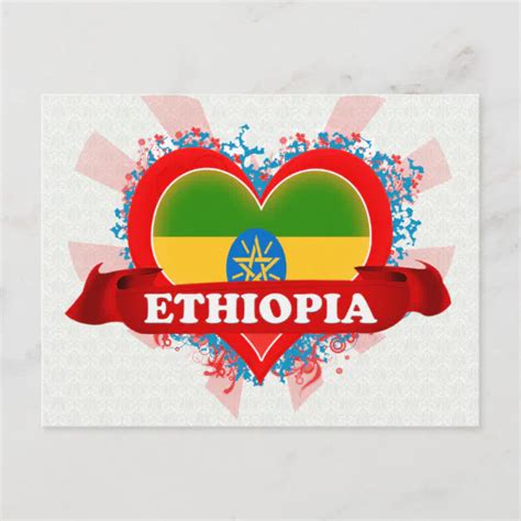 Vintage I Love Ethiopia Postcard Zazzle