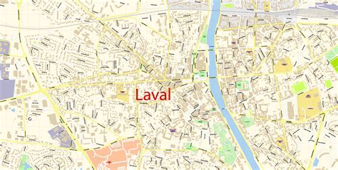 Laval Mayenne Pdf Map Vector Exact City Plan Detailed Street Map Adobe