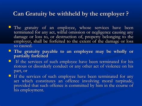 Gratuity Act Ppt