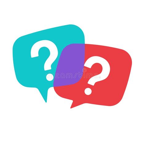 Speech Bubbles With Question Marks Doubt Concept Problem Solving Stock