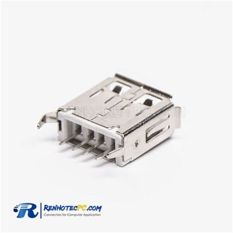 Type A Usb Pcb Mount Connector Straight Female Dip
