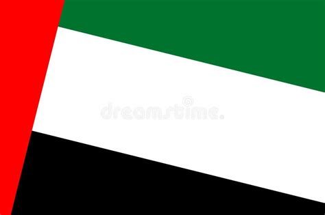 Rectagular Flag Cutout Of United Arab Emirates Stock Illustration