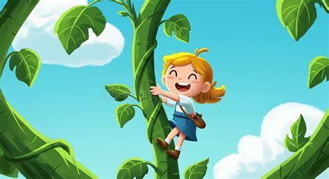 A Joyful Cartoon Girl With Long Brown Hair Spreads Her Arms Wide