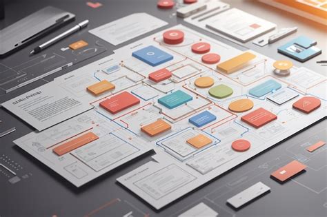 Premium Photo Ux Ui Flowchart Application Development Prototype Designuser Experience Concept