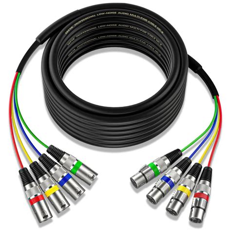 Cables De Serpiente Xlr 4 Colores Cable De Parche De Micr Fono De 4