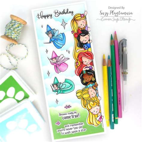 5 Disney Princess Inspired Stamped Cards Card Making