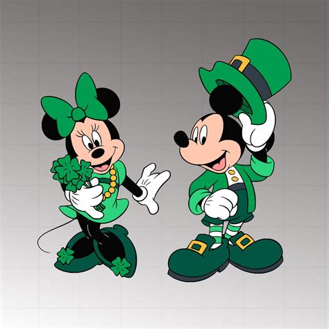 Minnie And Mickey St Patricks Day Png Clipart Disney St Patricks Day