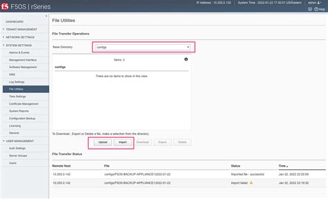Rseries Configuration Backup And Restore