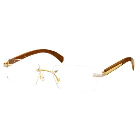 Ultra Luxury Rimless 18 Carat Pure Gold Optical Glasses Frame With