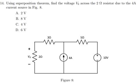 Solved Using Superposition Theorem Find The Voltage V Chegg