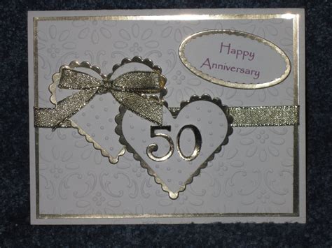 50th Golden Anniversary Card By Beechwood Diy Stationery 50th