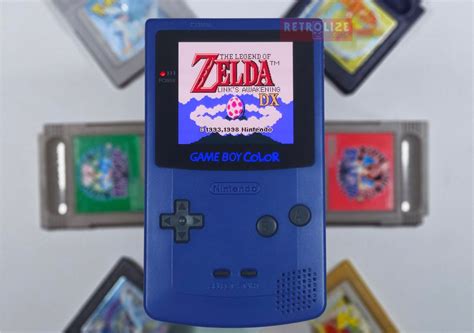 Game Boy Color Oled Blue 1800mah Restored Uk Retrolize