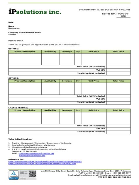 Template Sls Doc 001 Ver 3 07312025 Proposal Pdf