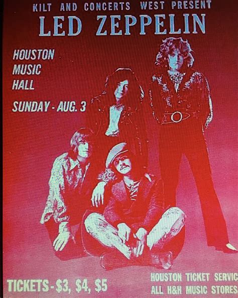 Led Zeppelin Vintage Poster Led Zeppelin Tour Poster Led Zeppelin