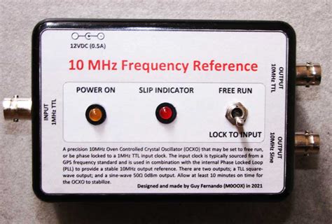 10 Mhz Frequency Reference A Stable 10mhz Sine Wave Frequency