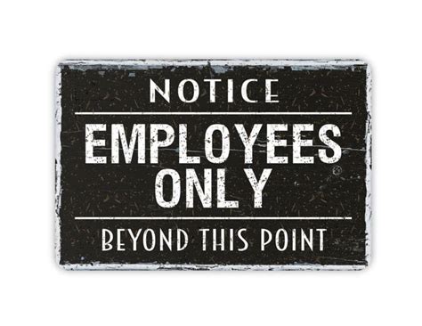 Printable Employees Only Sign Printablelib