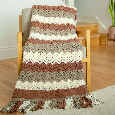 Free Bernat Herringbone Blanket Crochet Pattern Yarnspirations