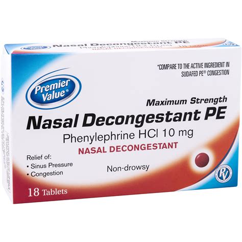 Premier Value Nasal Decon 10mg Non Pseudo 18ct Thrifty White
