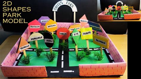 Maths Shapes Project 2d Model Shapes Park School Project Maths