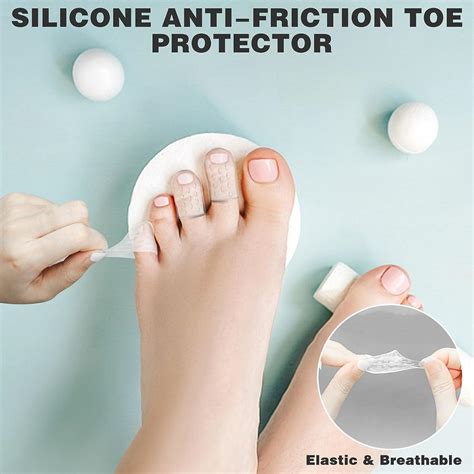 30pcs Clear Silicone Toe Protectors For Women And Men Breathable Anti