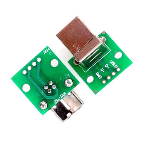 Usb Type B Female Socket Connector Breakout Board Makers Electronics