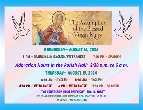 Feast Of The Assumption 2026 A Celebration Of Marys Glory •