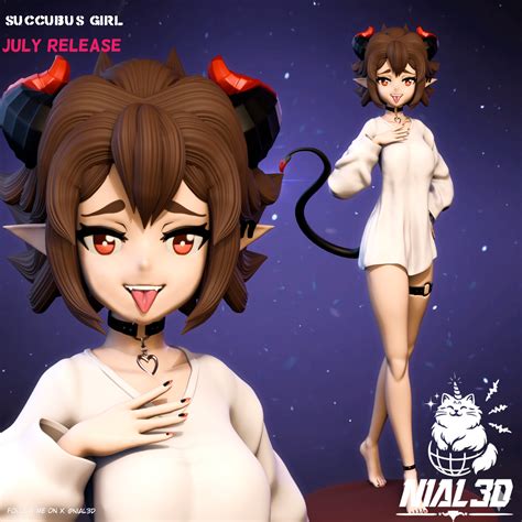 👧 Anime Succubus Girl Printing Figure・free 3d File For 3d Printing・cults
